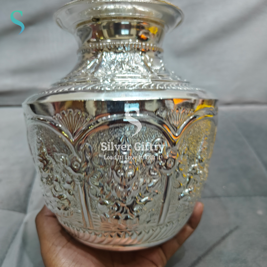 GS Ashtalakshmi Design Kodam 9" – Silver Giftry
