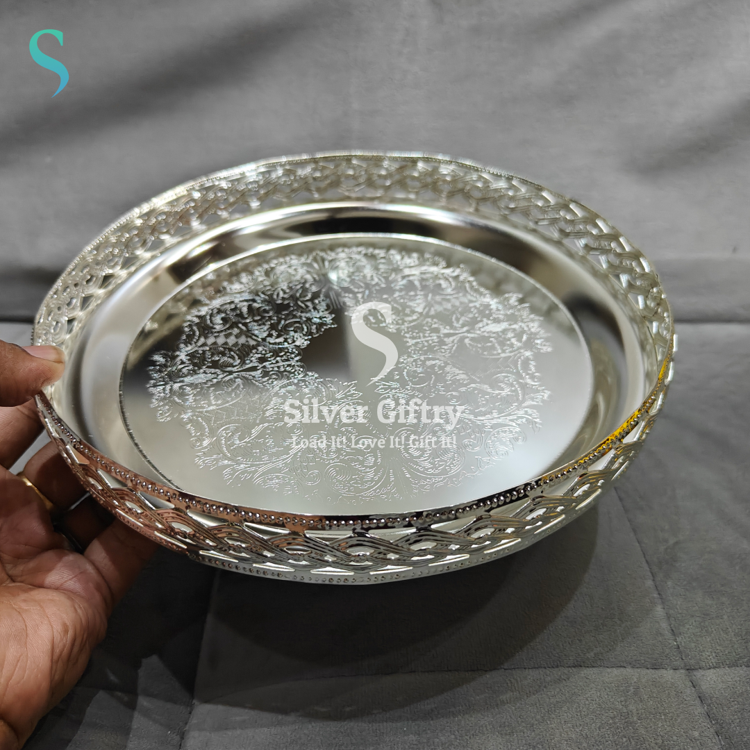GS Pelli Imported Tray 9" – Silver Giftry