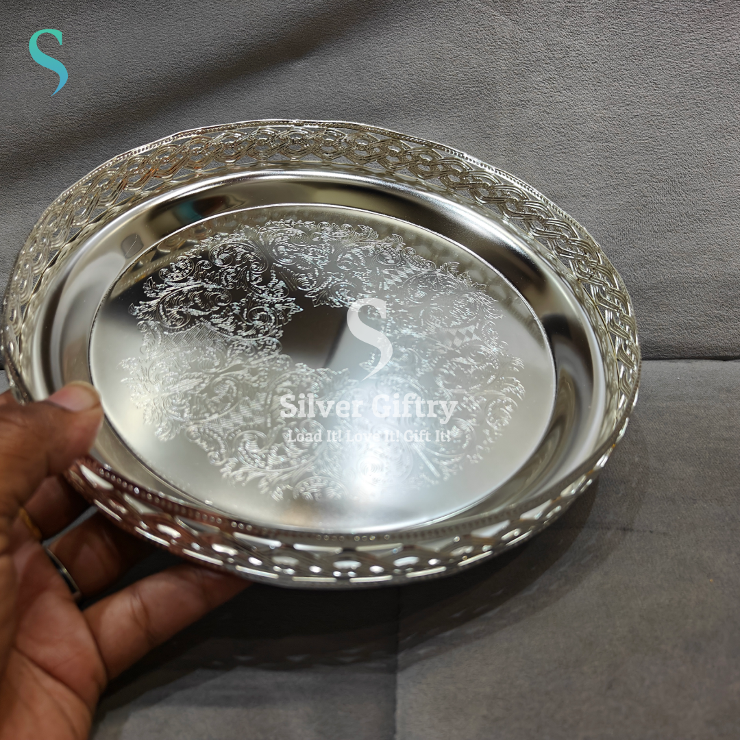 GS Pelli Imported Tray 9" – Silver Giftry