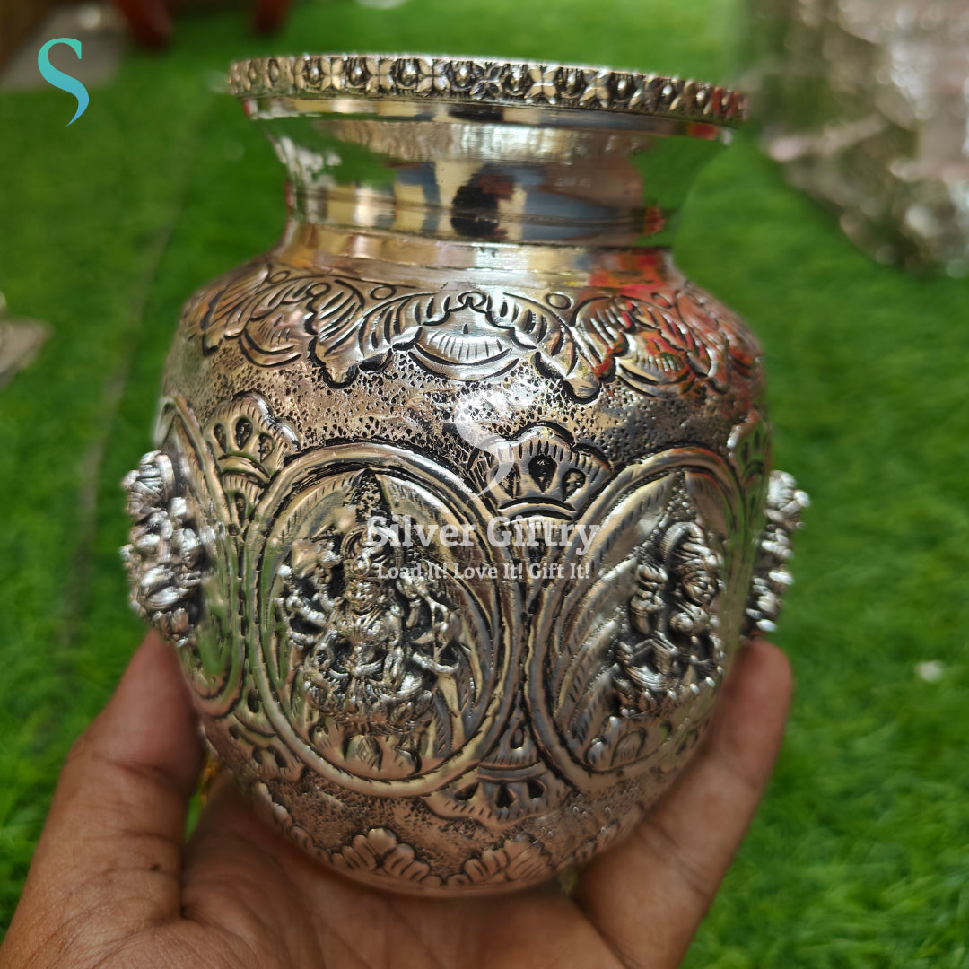 Antique Lakshmi 3D model kalsha 6" – Silver Giftry