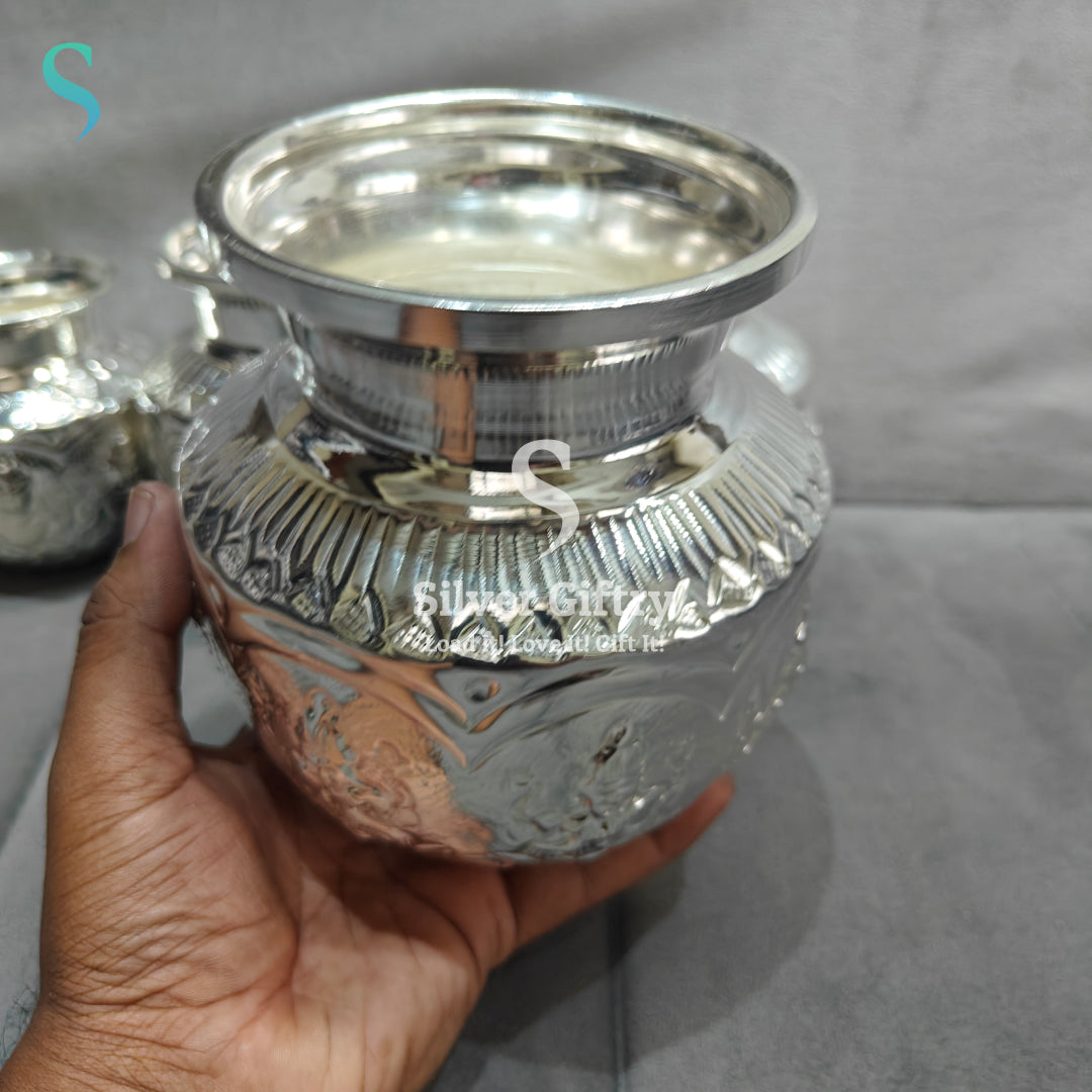 Ashtalakshmi Design kalsha 6inch – Silver Giftry