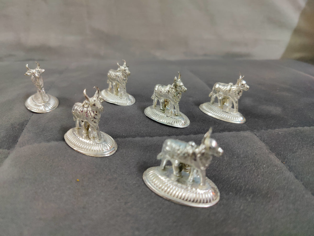 GS Fancy Design Cow and Calf (Pack of 10) – Silver Giftry