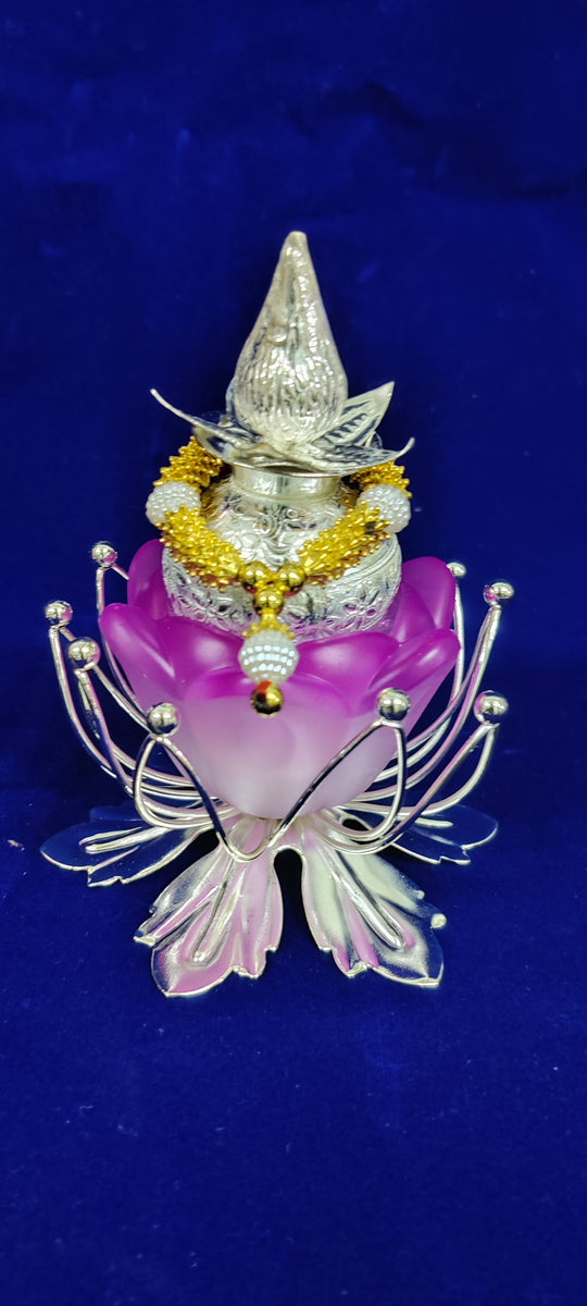 Imported Kalsha Set With Mala (Princess Peach) – Silver Giftry