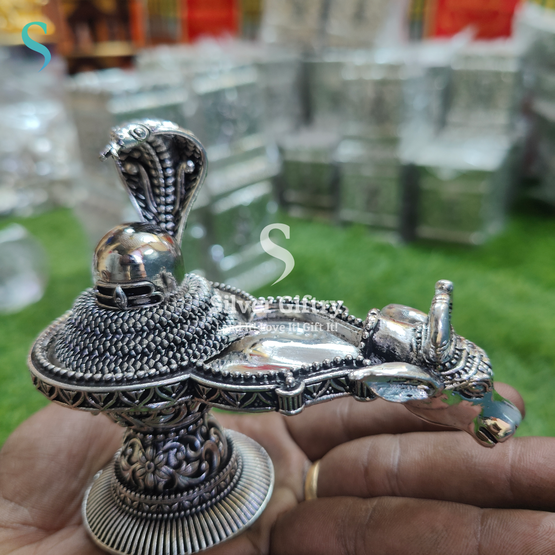 GS Antique Maha Shivling Idol 6" (Big Size) – Silver Giftry
