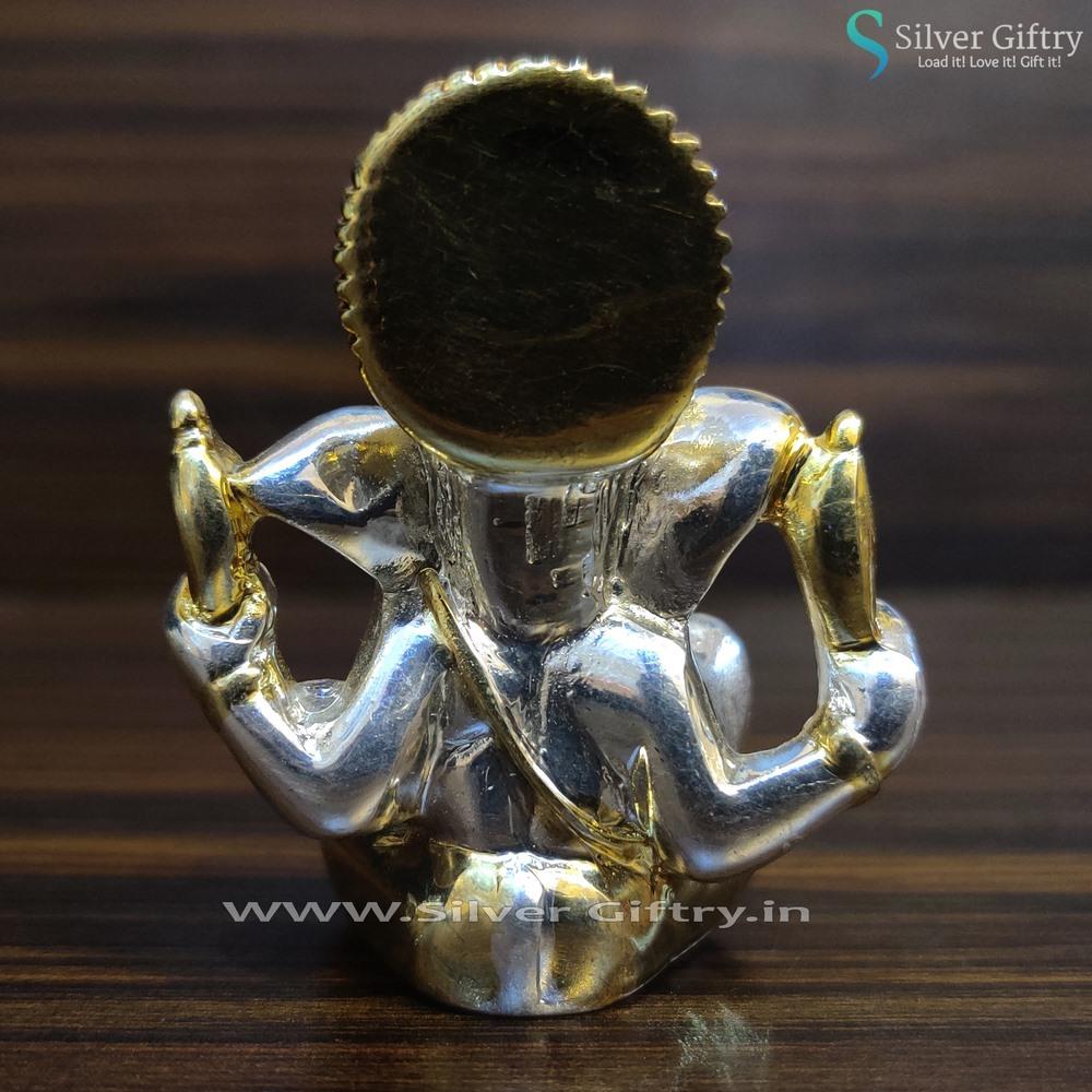 Cute Edamuri Ganesh 3" – Silver Giftry