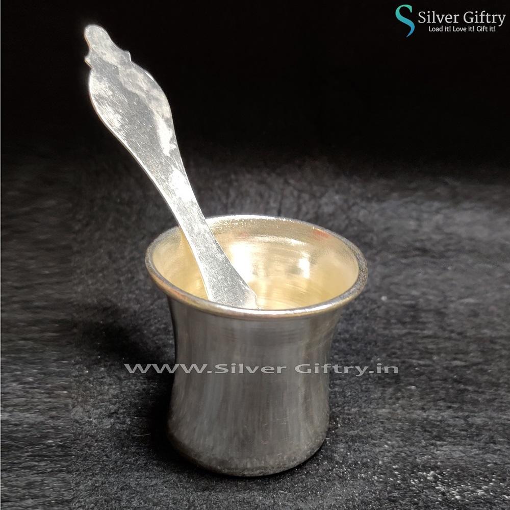 German Silver Panchapathra Big – Silver Giftry