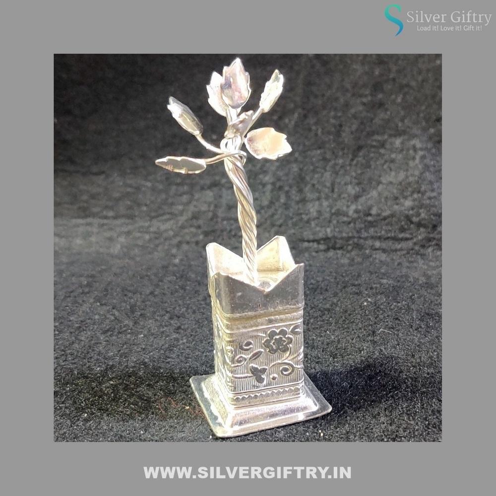 German Silver Tulsi 3" – Silver Giftry