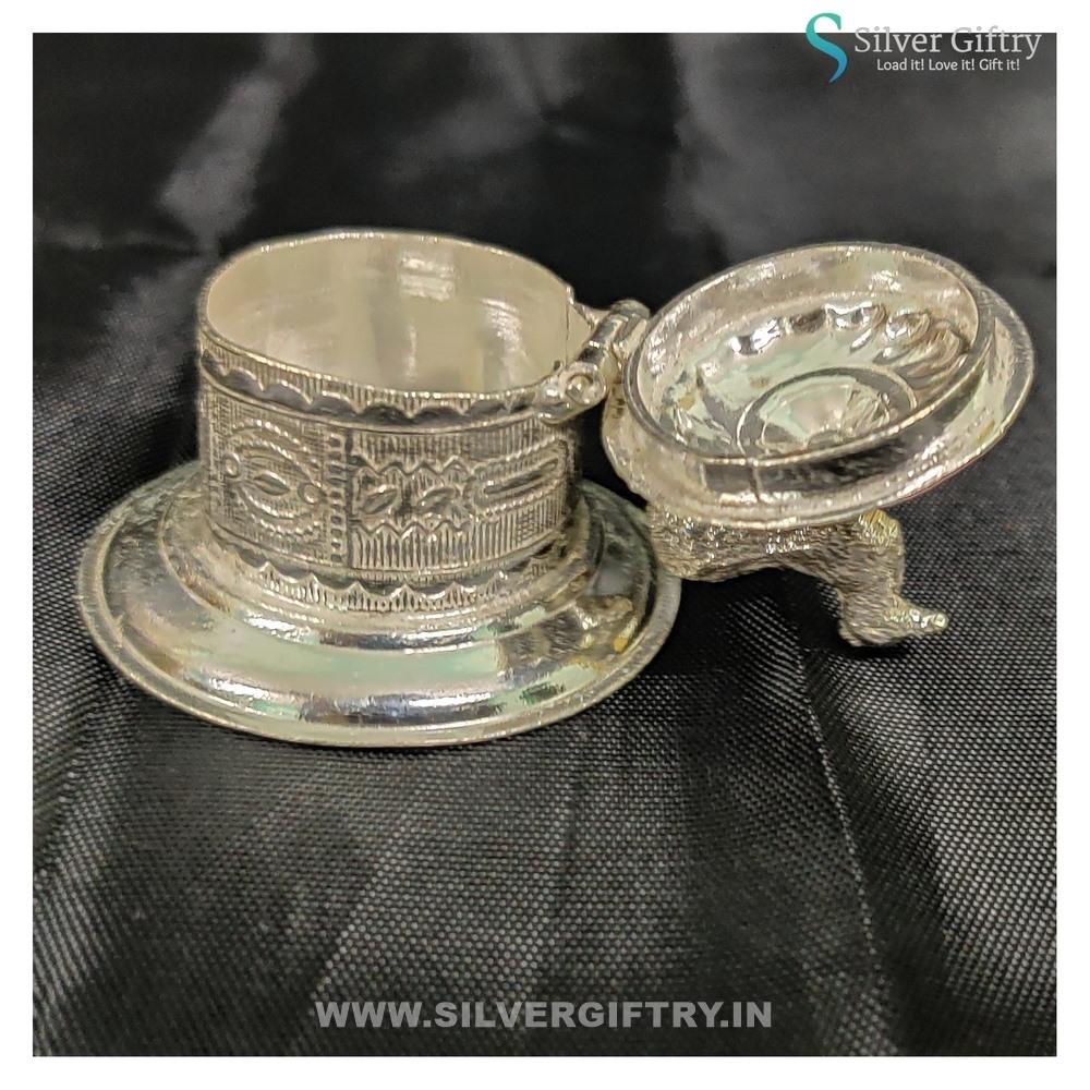 German Silver Peacock Dabbi – Silver Giftry