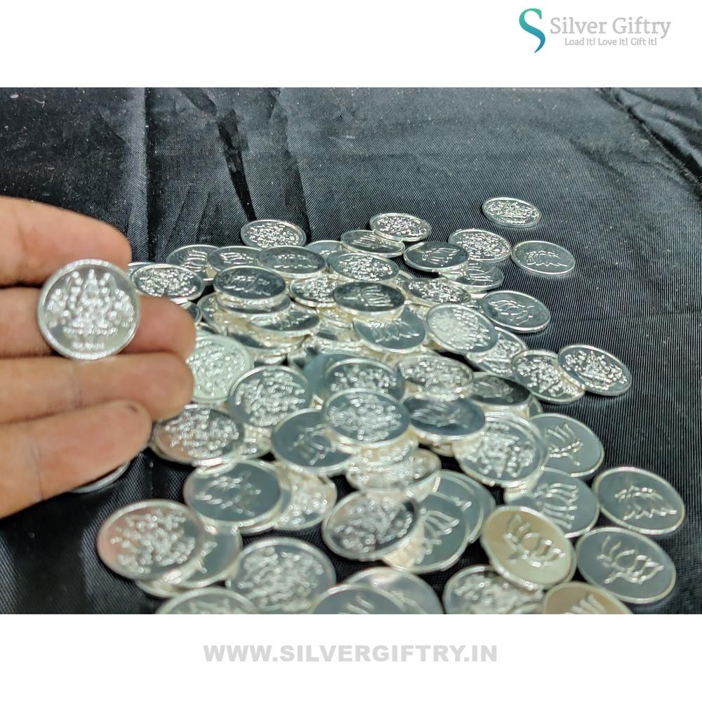 German Silver Lakshmi Kuber 108 Coins – Silver Giftry